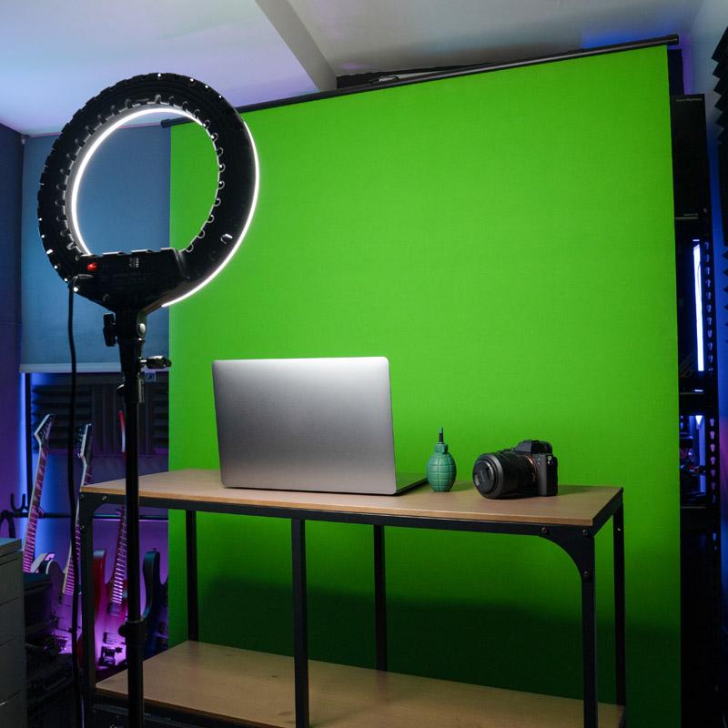 Streamplify SCREEN LIFT 200cm x 150cm Hydraulic Rollbar Green Screen